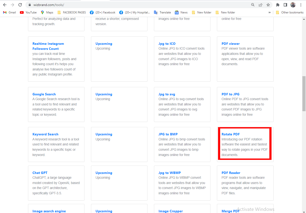 Rotate PDF as 90* and 180 Online Tool – WizBrand – Wizbrand