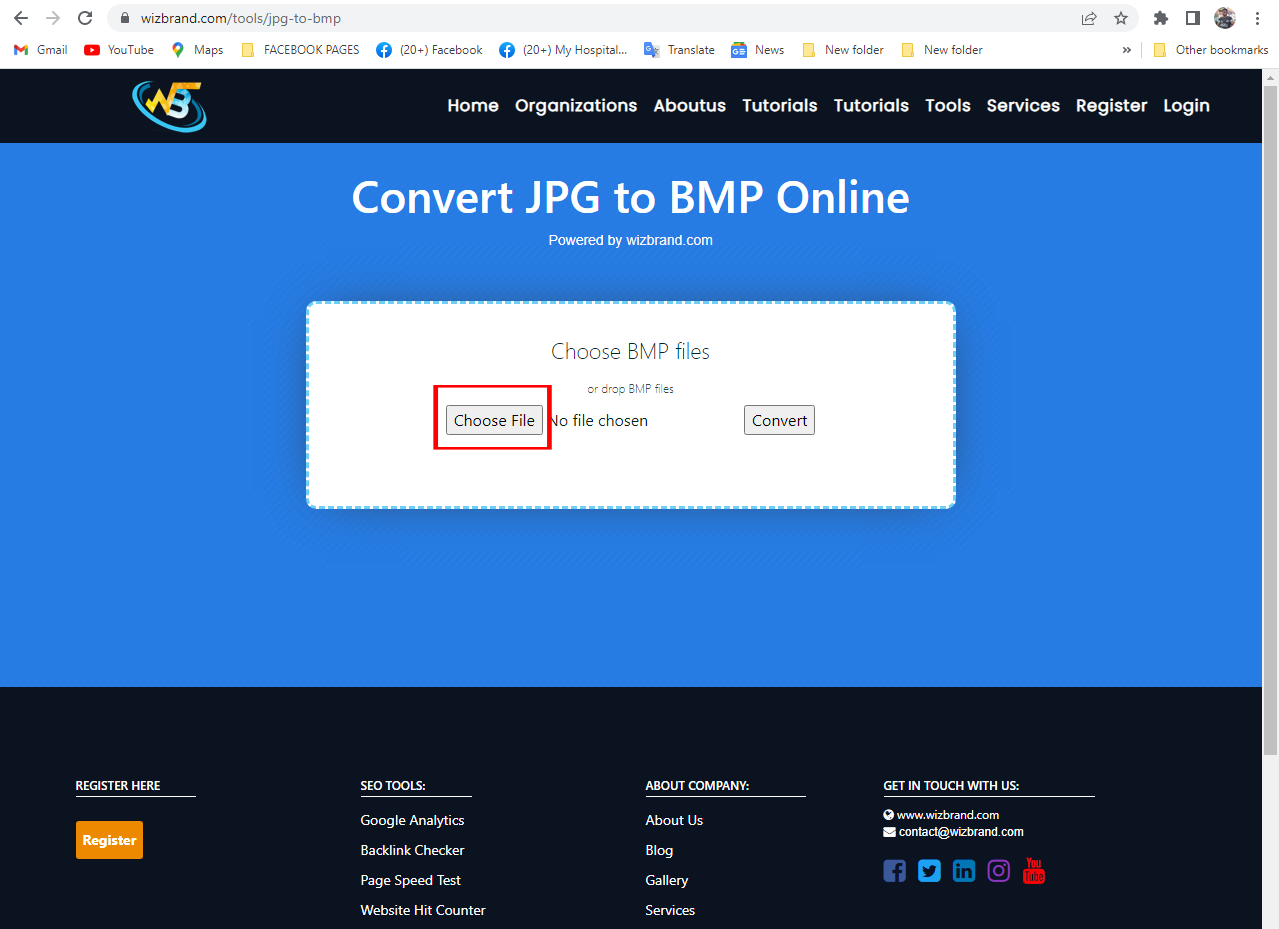 Convert JPG to BMP Online Tool -WizBrand - Wizbrand