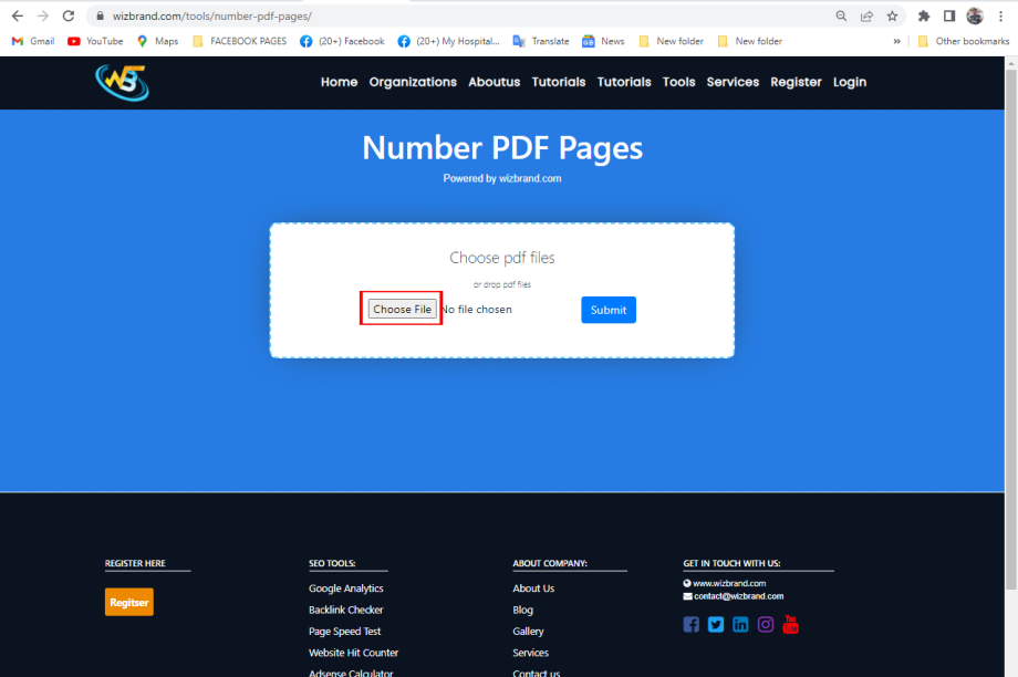 Number PDF Pages Tool Online - WizBrand - Wizbrand