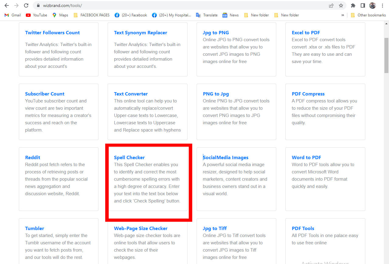 Spell Checker Online Tool -WizBrand - Wizbrand