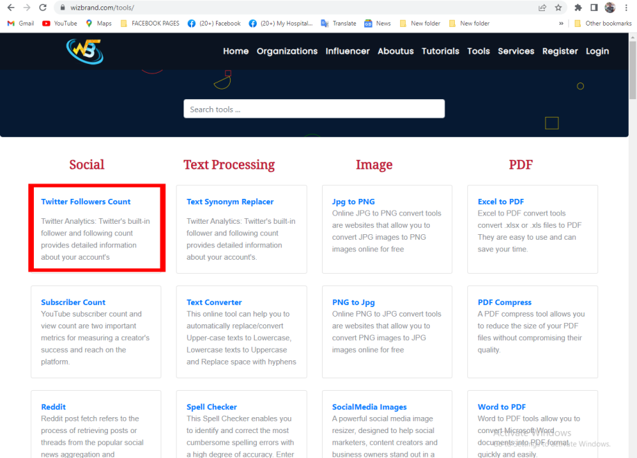Twitter Followers Count Online Tool -WizBrand - Wizbrand