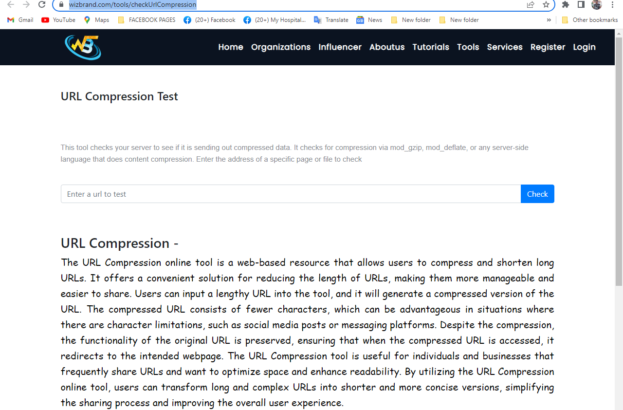 URL Compression Online Tool -WizBrand - Wizbrand