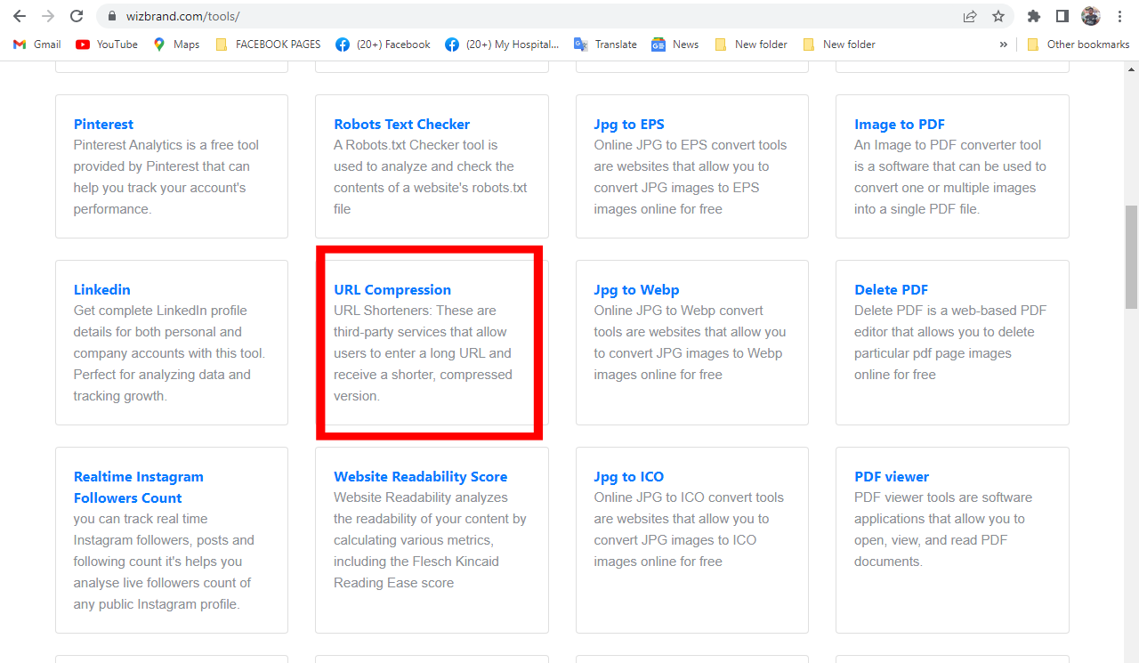 URL Compression Online Tool -WizBrand - Wizbrand