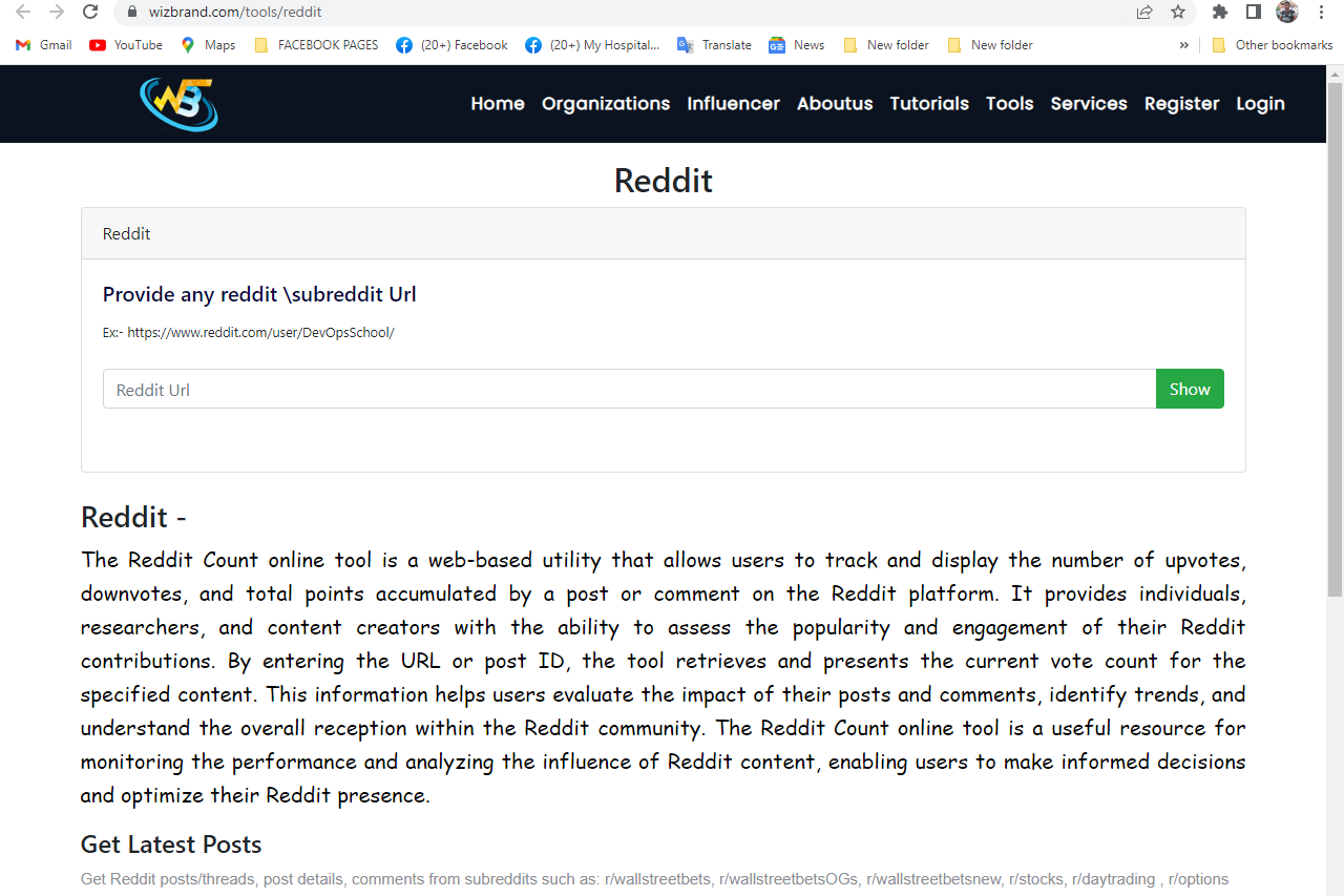 Reddit Fetch Post online Tools - WizBrand - Wizbrand