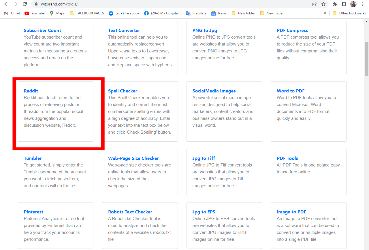 Reddit Fetch Post online Tools - WizBrand - Wizbrand
