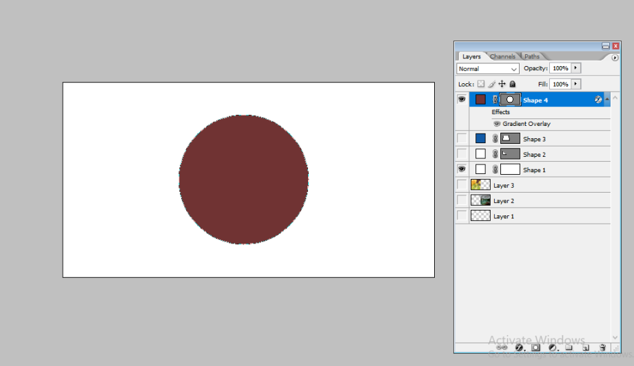 How to make three color fill inside round shape in Photoshop CS4 – Wizbrand